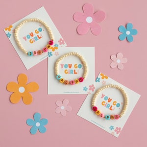 GIRL POWER Beaded Bracelet. Gift for Girl. Empowerment Gift. - Etsy