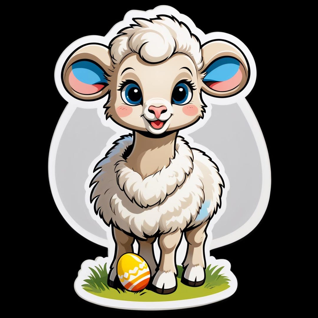 Cute Easter Lamb Stickers Spring Pastel Stickers for Planners and Gifts ...