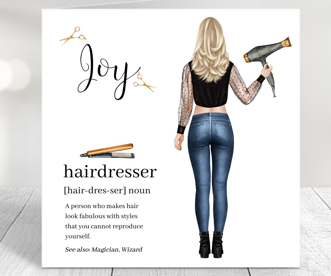 Hairdresser Card, Hairdresser Birthday Card, Hairdressing Cards ...