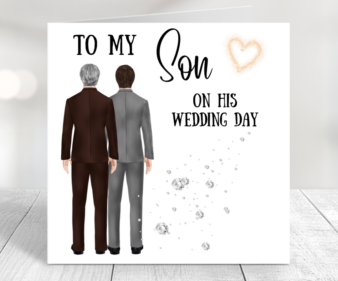 To My Son on Your Wedding Day Card, Son Wedding Day Son From Dad, Card ...