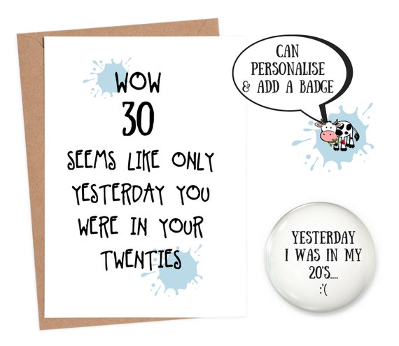30th Funny Birthday Card 30th Birthday Funny 30th Birthday | Etsy