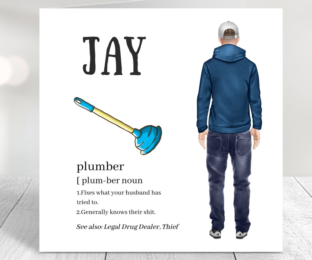 Plumber Birthday Card, Plumber Card, Personalised, Plumbing Birthday ...