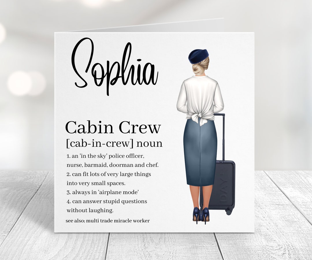 Cabin Crew Card, Flight Attendant Card, Change Hair and Outfit and Add ...