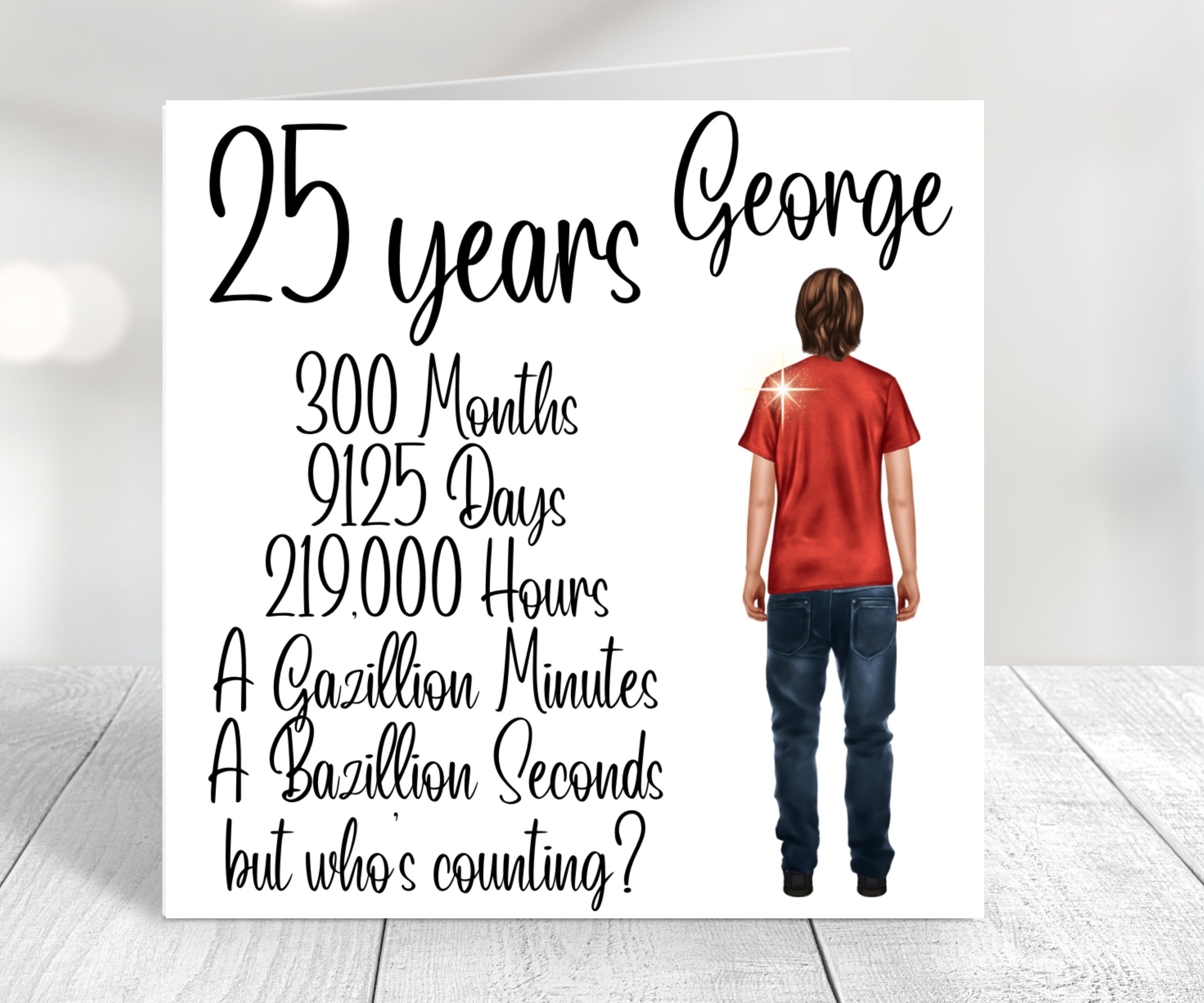 25th Birthday Card Boy 25th Card Boy 25th Birthday Card for - Etsy