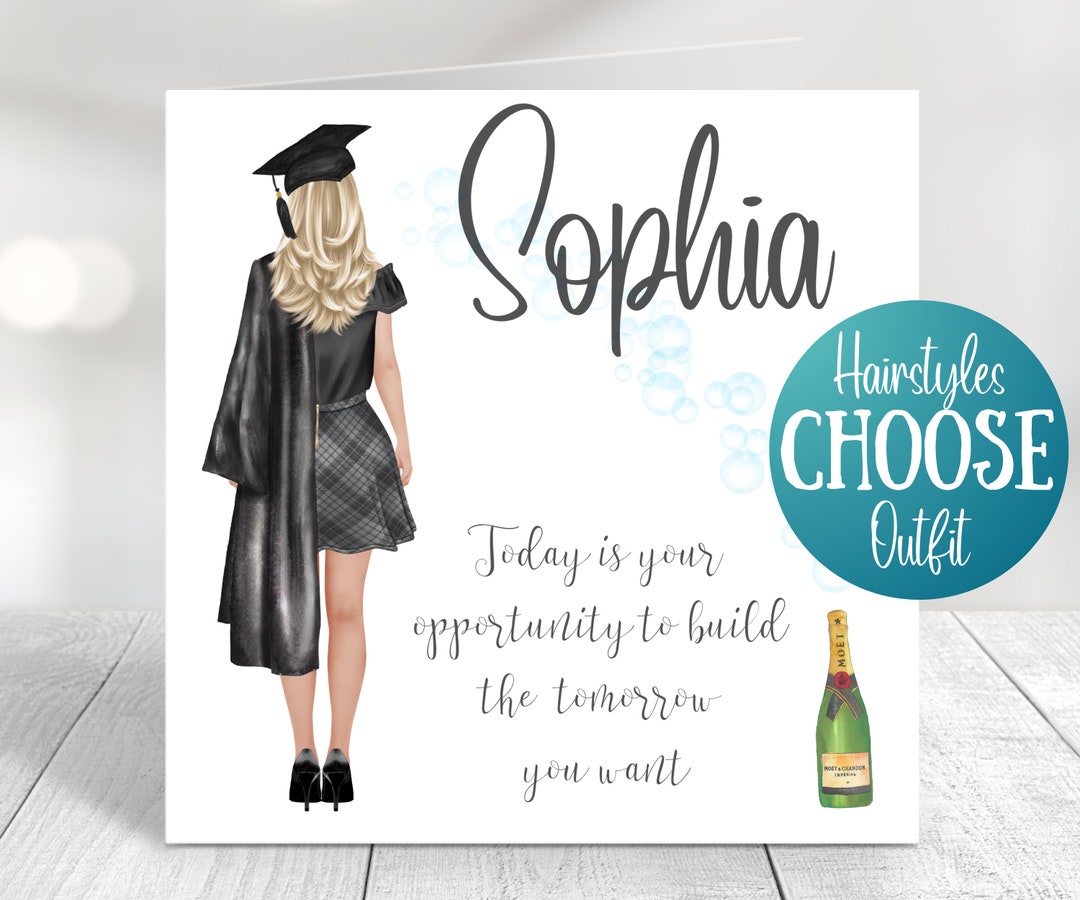 Graduation Card for Her, Personalised Graduation Card, Graduate Card ...