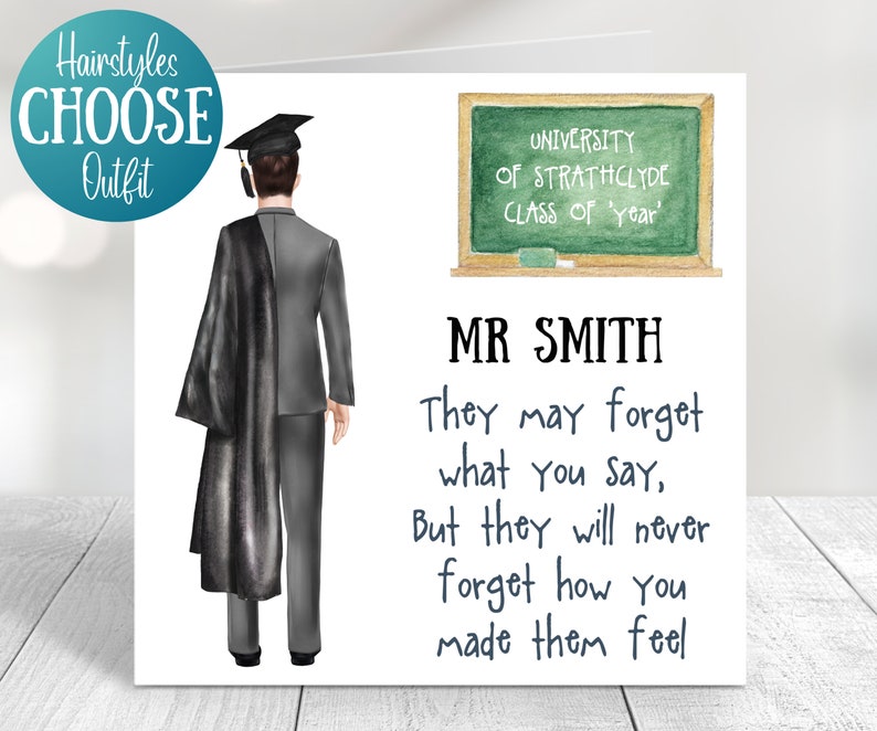 Graduation Card for Teacher Graduation Card Graduation - Etsy