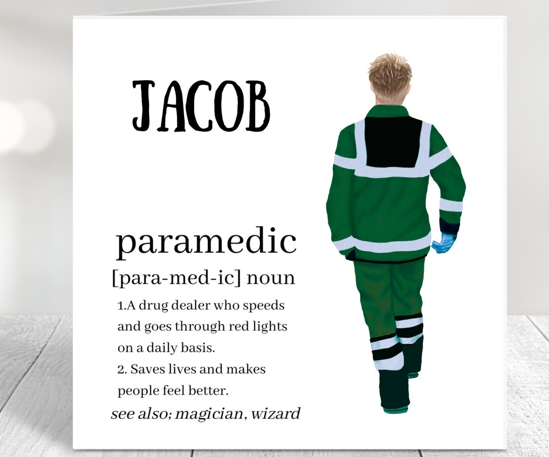 Funny Paramedic Card, Paramedic for Man, Paramedic Graduation ...