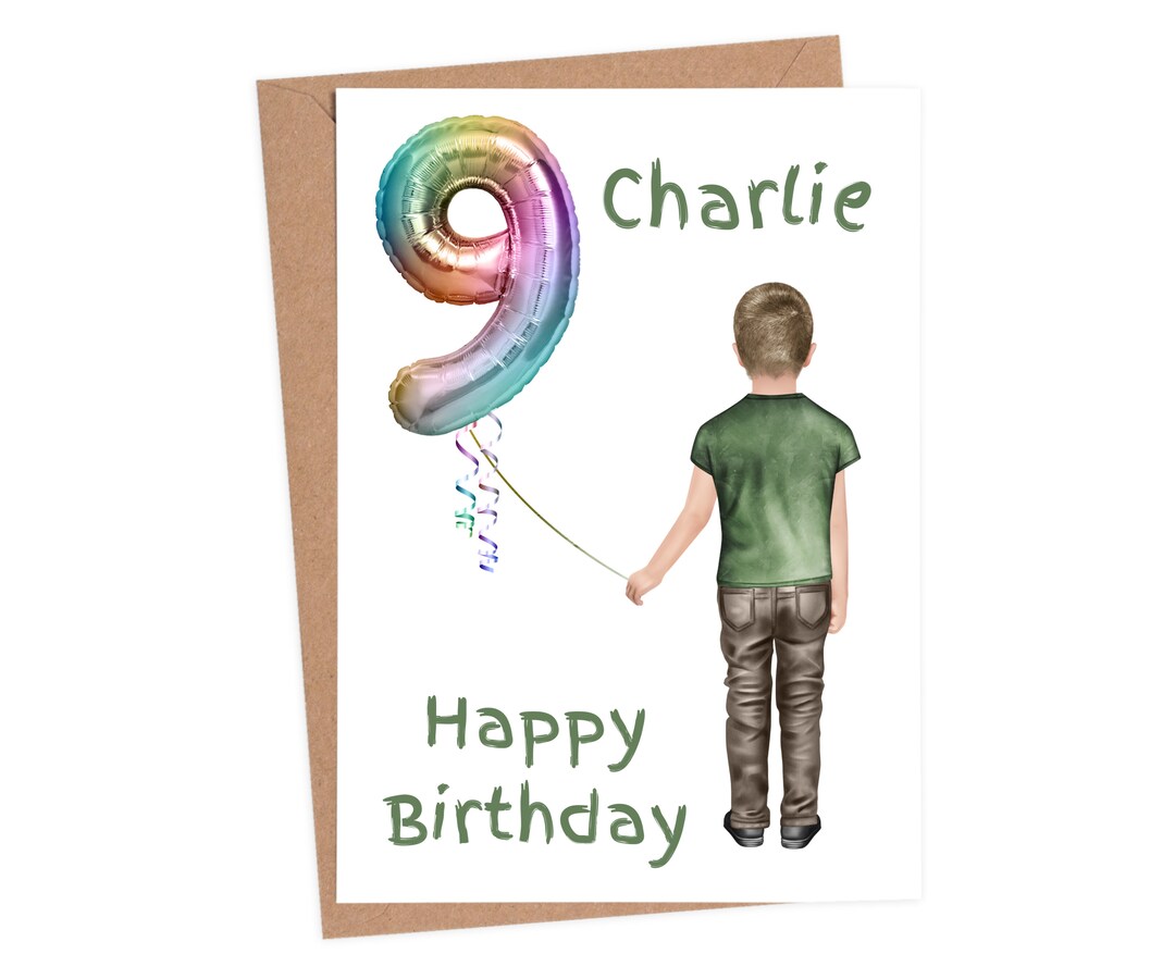 9th Birthday Card for 9 Year Old Boys 9th Birthday Card Boy 9 - Etsy