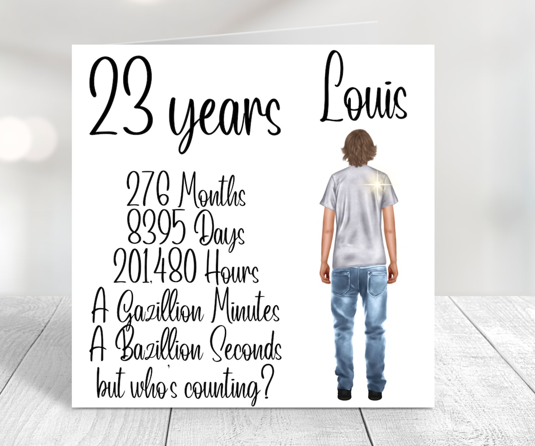 23rd Birthday Card Boy 23rd Card Boy 23rd Birthday Card for Boy Best ...