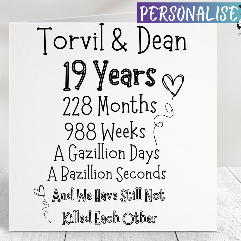 19th Anniversary - Etsy