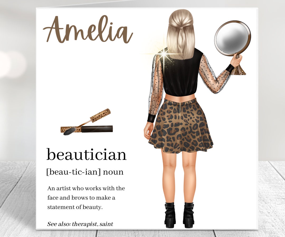 Beautician Birthday Card, Beauty Therapist, MUA, Make up Artist ...