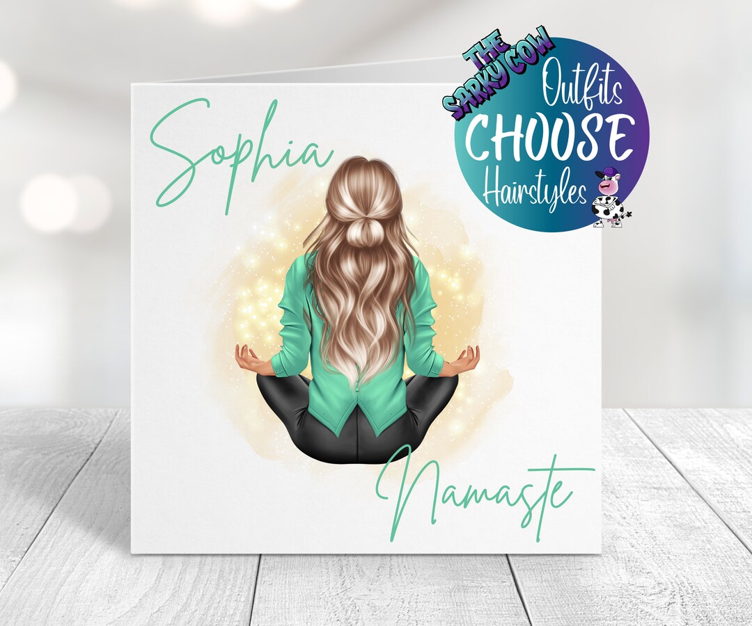 Yoga Cards, Yoga Greetings Cards, Yoga Birthday Card, Yoga Christmas ...