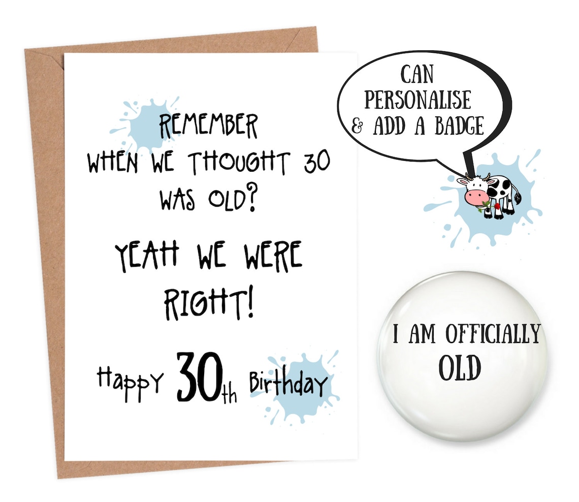 30th Funny Birthday Card 30th Birthday Funny 30th Birthday - Etsy UK