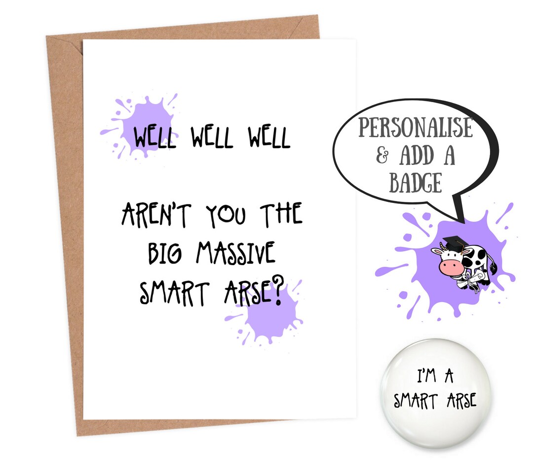 Personalised Graduation Card Funny, Funny Graduation Card for Her ...