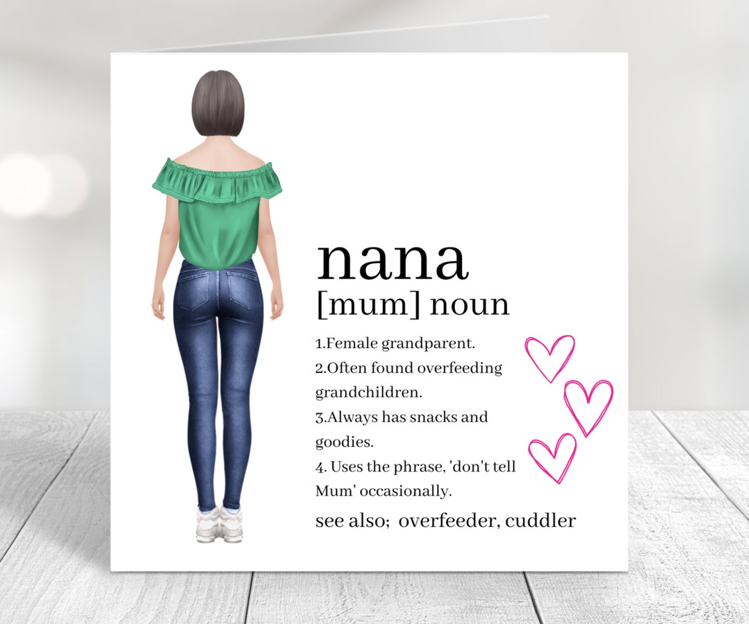 Birthday Card for Nana, Birthday Card for Nanna, Birthday Nanny, Nana ...