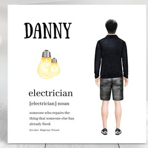 Electrician Birthday Card, Electrical Engineer Card, Personalised ...