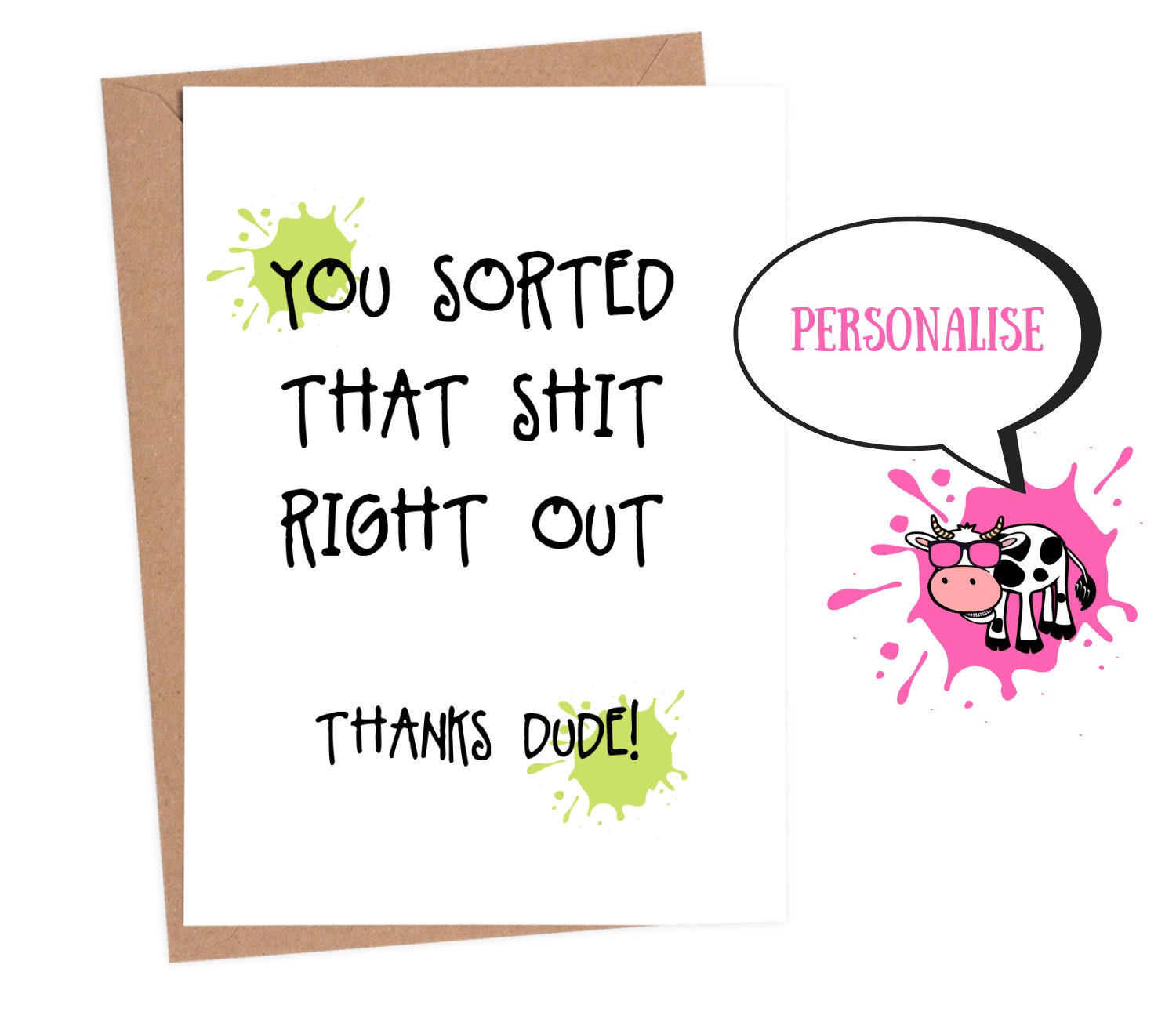 Funny Thank You Card Thank You Card Funny Adult Humour - Etsy