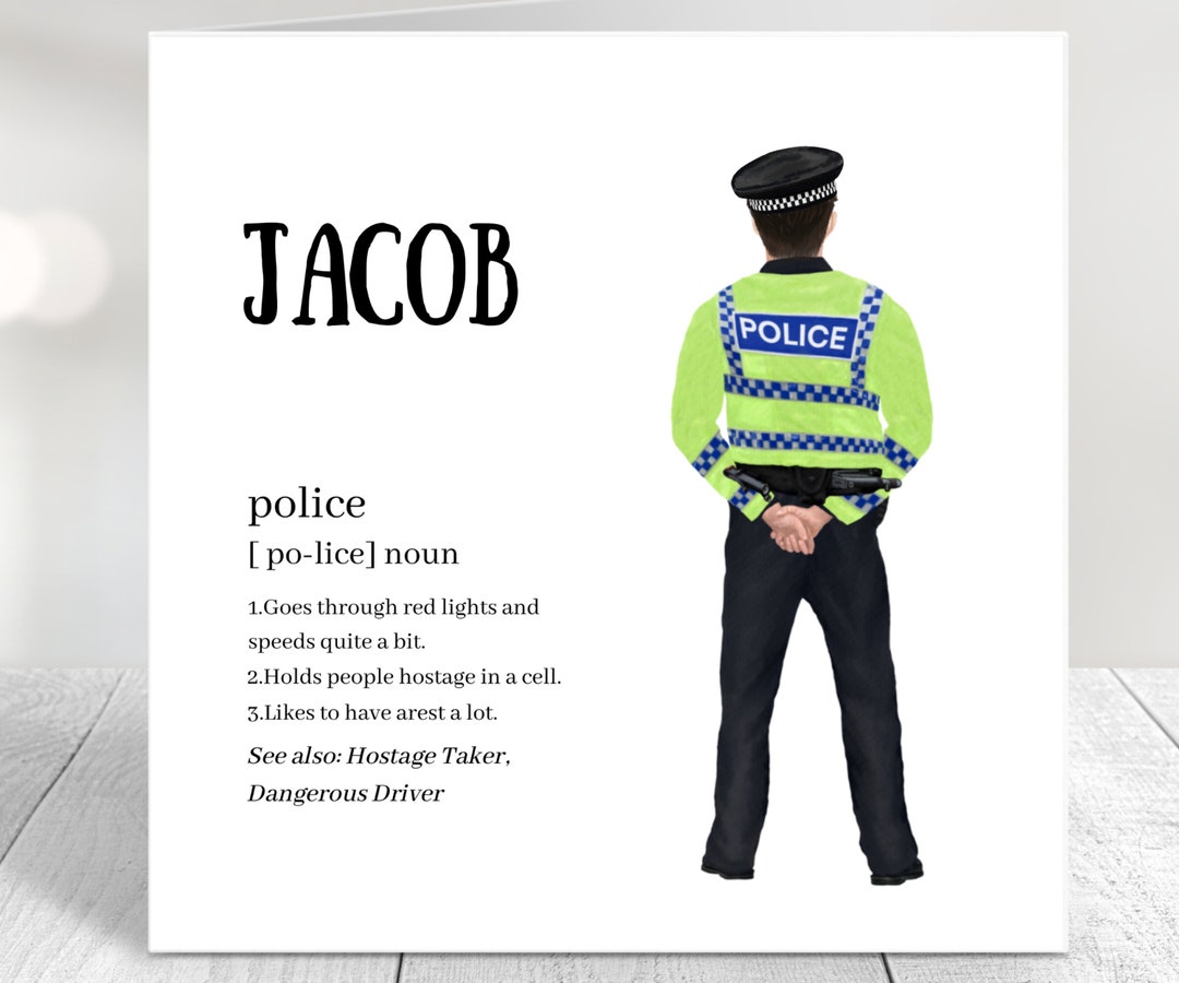 Police Birthday Card, Police Retirement Card, Cop Birthday, Policeman ...