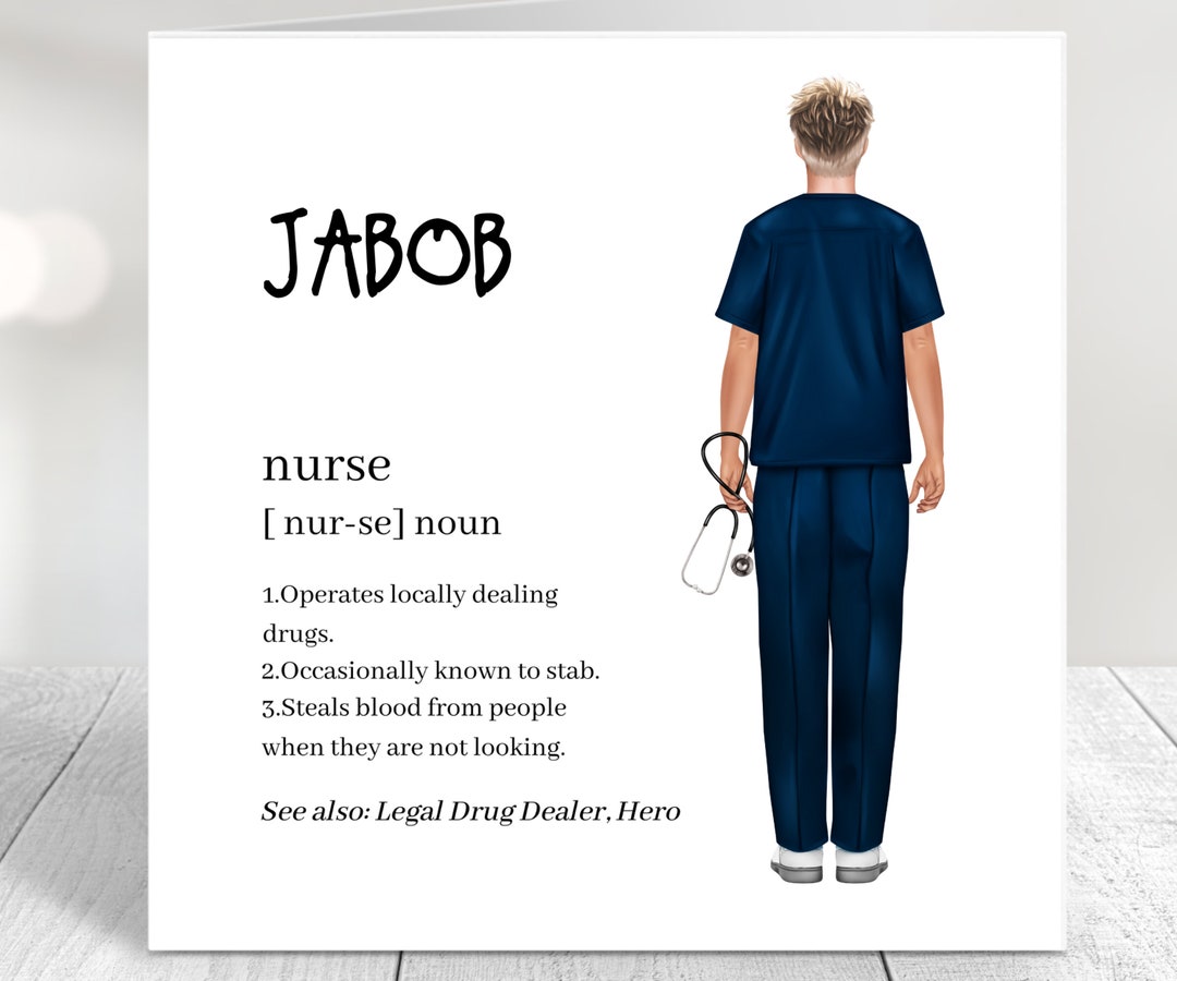 Male Nurse Birthday Card Nurse, Congratulations Card for Nurse ...