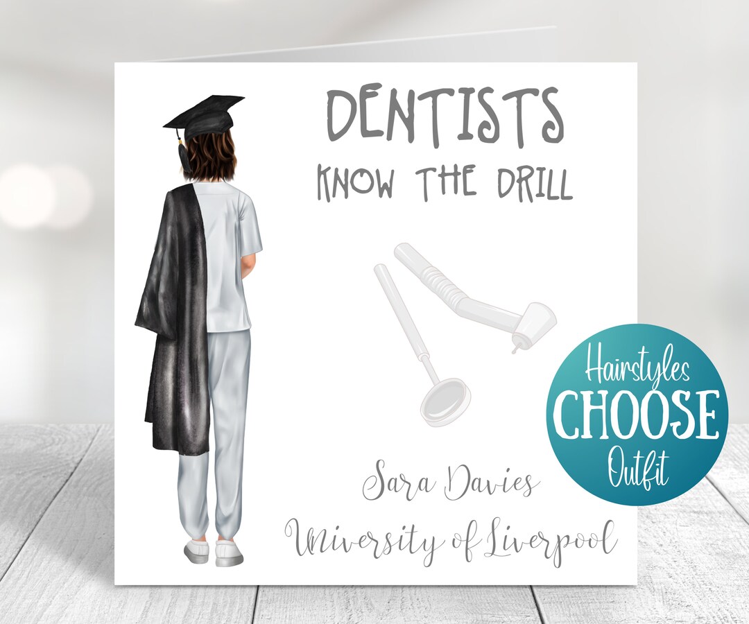Dentist Graduation, Dentist Card, Change Scrubs and Hairstyle, Name ...