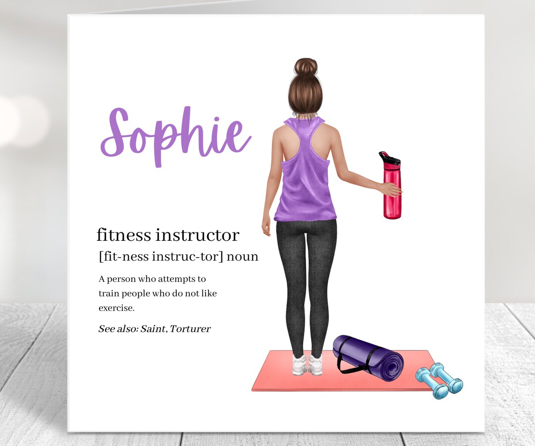 Personal Trainer Card for Personal Trainer Birthday, Fitness Instructor ...