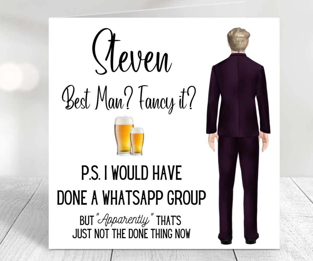 Will You Be My Best Man Card, Best Man Proposal Card, Best Man Proposal ...