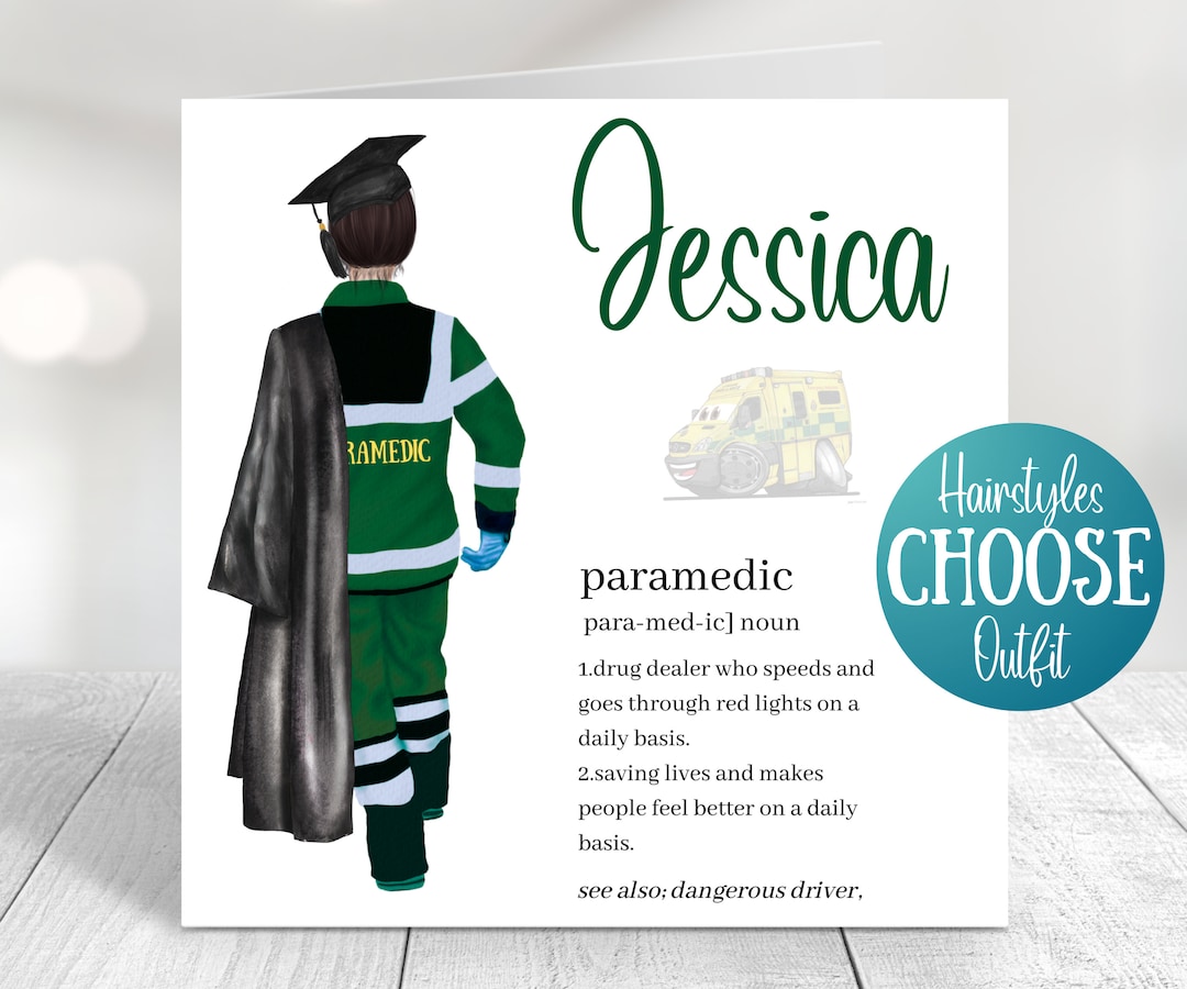 Paramedic Graduation Card for Her, Paramedic Cards, Paramedic Student ...