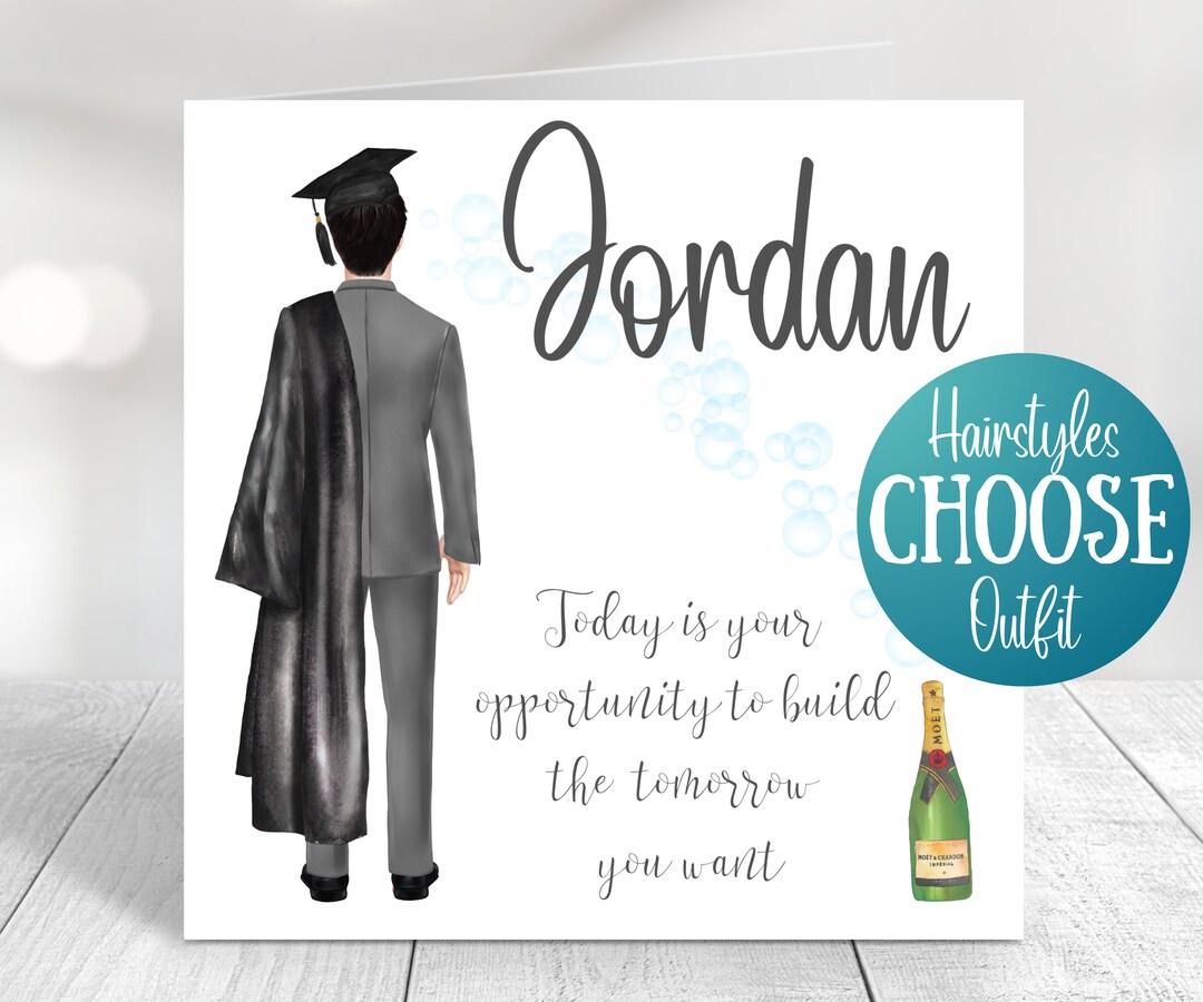 Graduation Card for Him, Personalised Graduation Card, Graduate Card ...