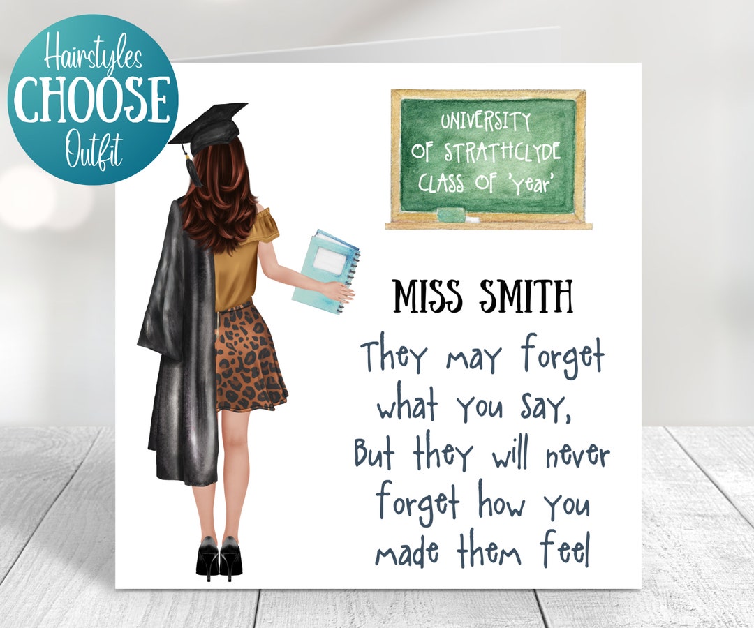 Graduation Card for Teacher Graduation Card, Graduation Teachers ...