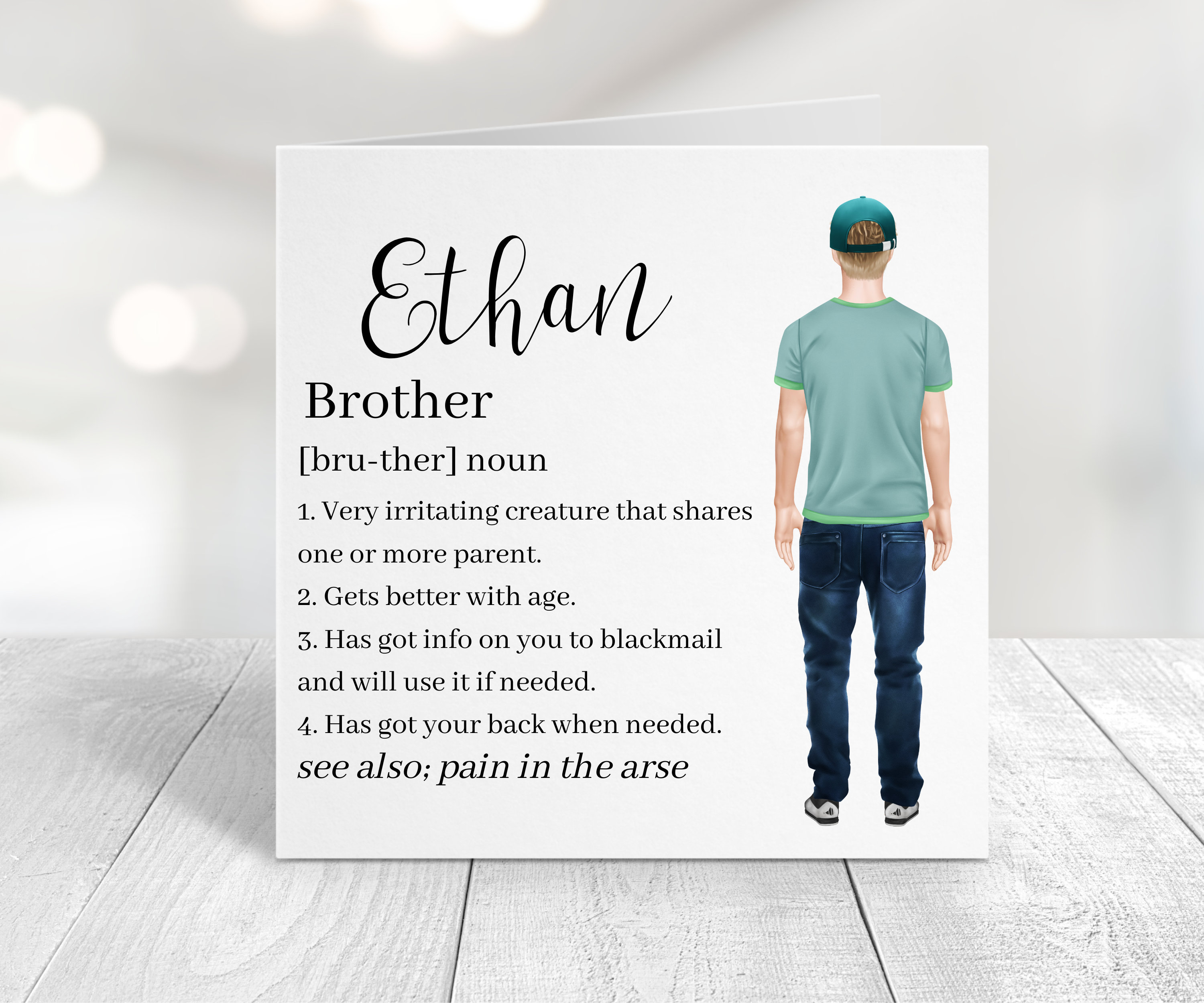 Funny Brother Birthday Card Funny Brother Card Card for - Etsy