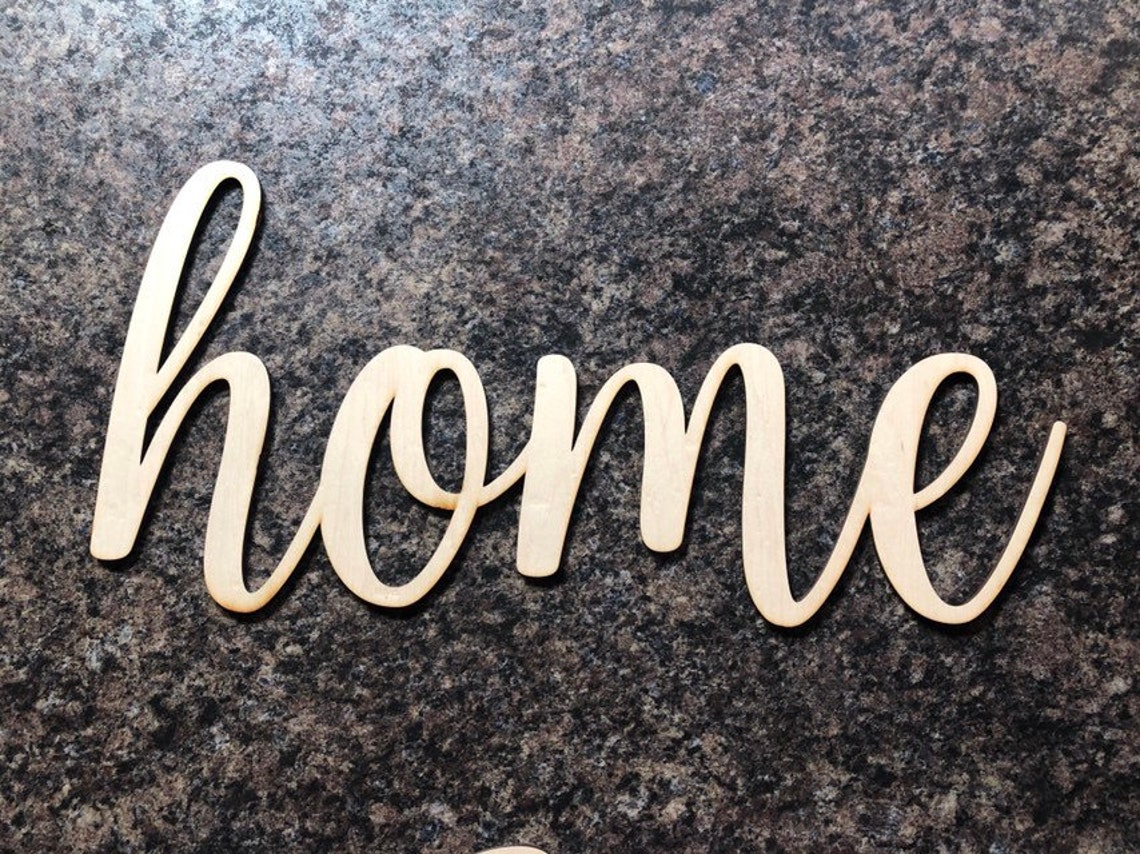 Home Words. Home Wall Decor. Wood Word Cut Out. Wooden Home - Etsy