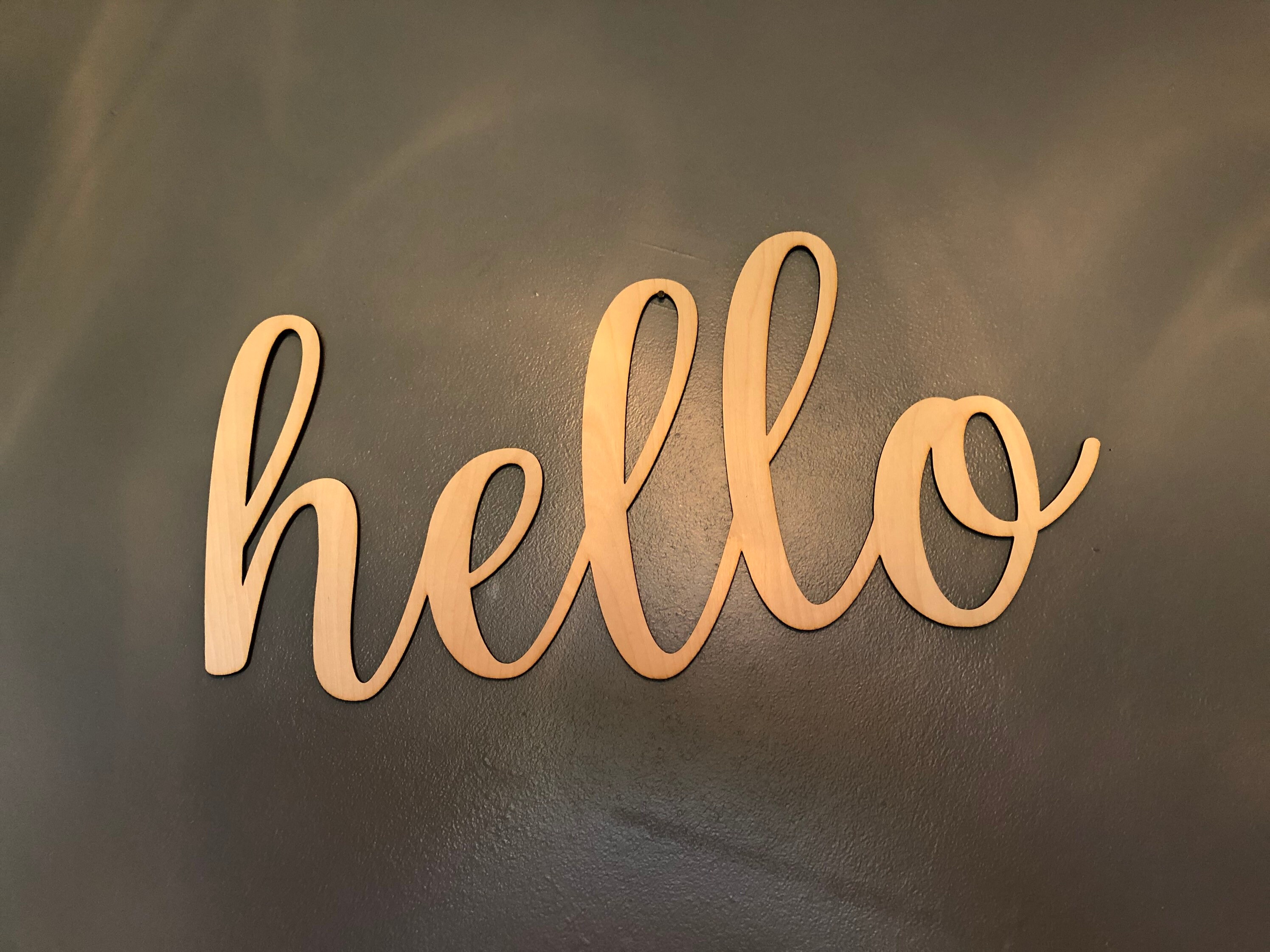 Hello Word Sign. Hello Wall Decor. Wood Word Cut Out. Wooden - Etsy