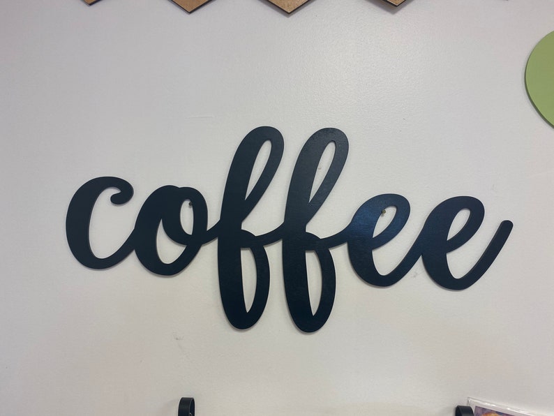 Coffee Word Cut Out. Coffee Bar Decor. Wooden Coffee Wall Cut - Etsy