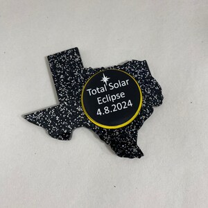 Solar Eclipse Texas State Refrigerator Magnet. 2024 Texas Eclipse ...