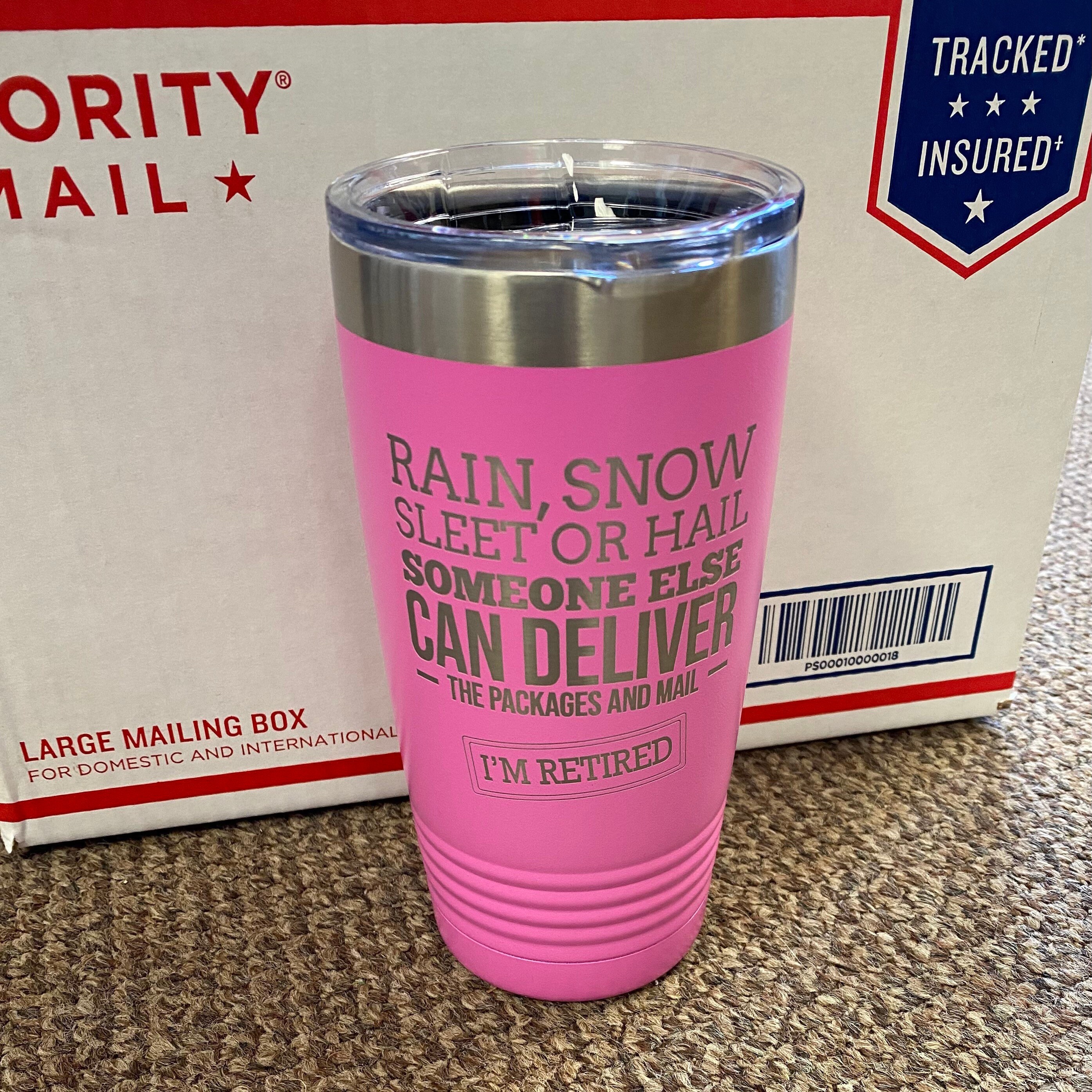 Postal Service Retirement Cup. Post Office Carrier Engraved Steel ...