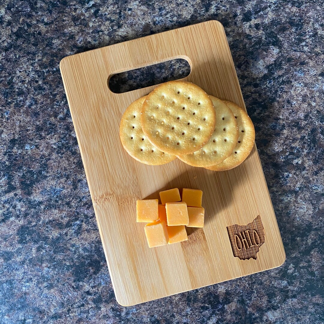 Ohio Cheese Board. Ohio Bamboo Cutting Board. Small Ohio Engraved ...