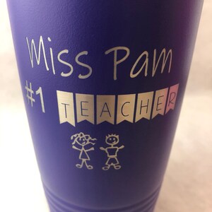 Teacher Appreciation Tumbler. 1 Teacher Cup. Personalized Teacher Name ...