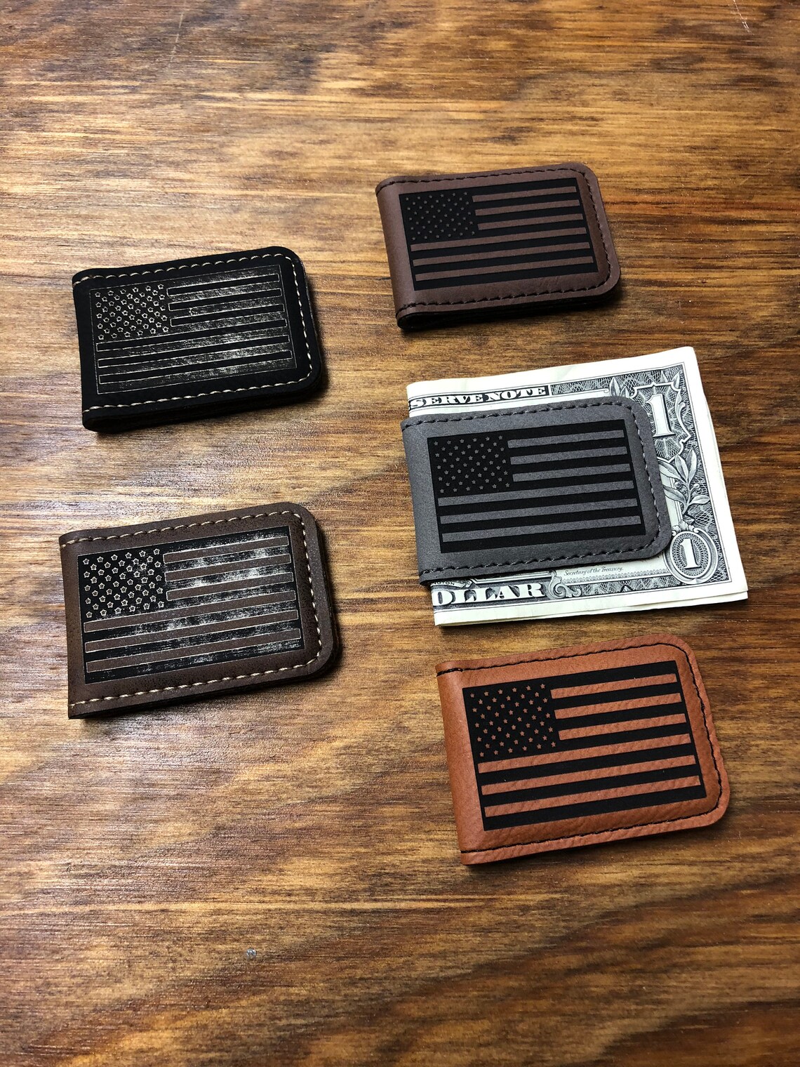 Personalized Money Clip. Initial Money Clip. Money Clip Flag. - Etsy