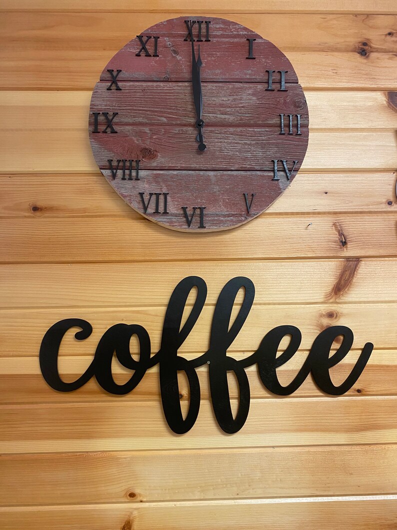 Coffee Word Cut Out. Coffee Bar Decor. Wooden Coffee Wall Cut - Etsy