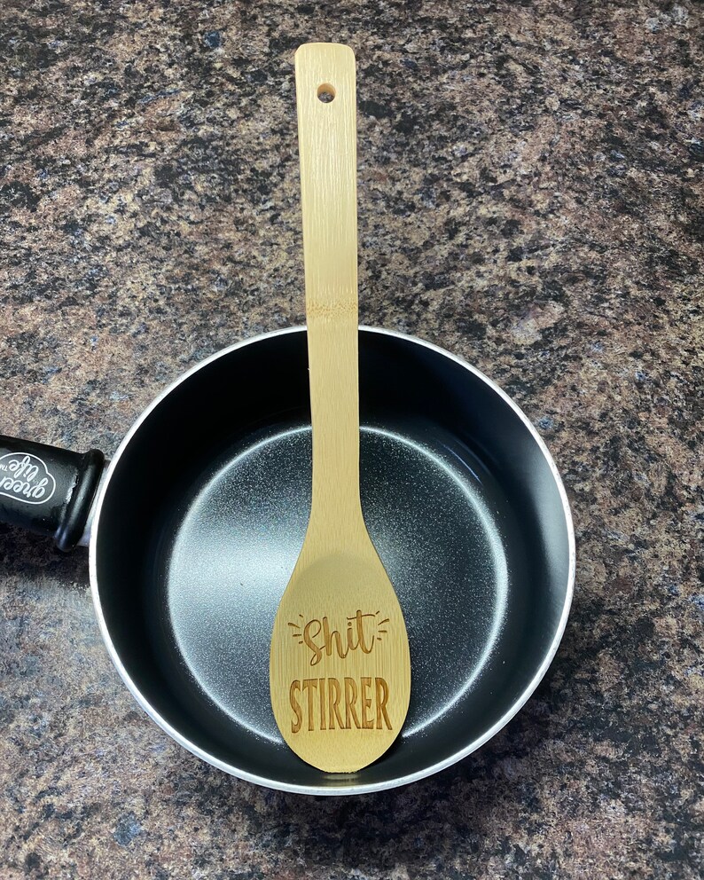 Shit Stirrer. Pot Stirrer. Wooden Spoon Engraved. | Etsy