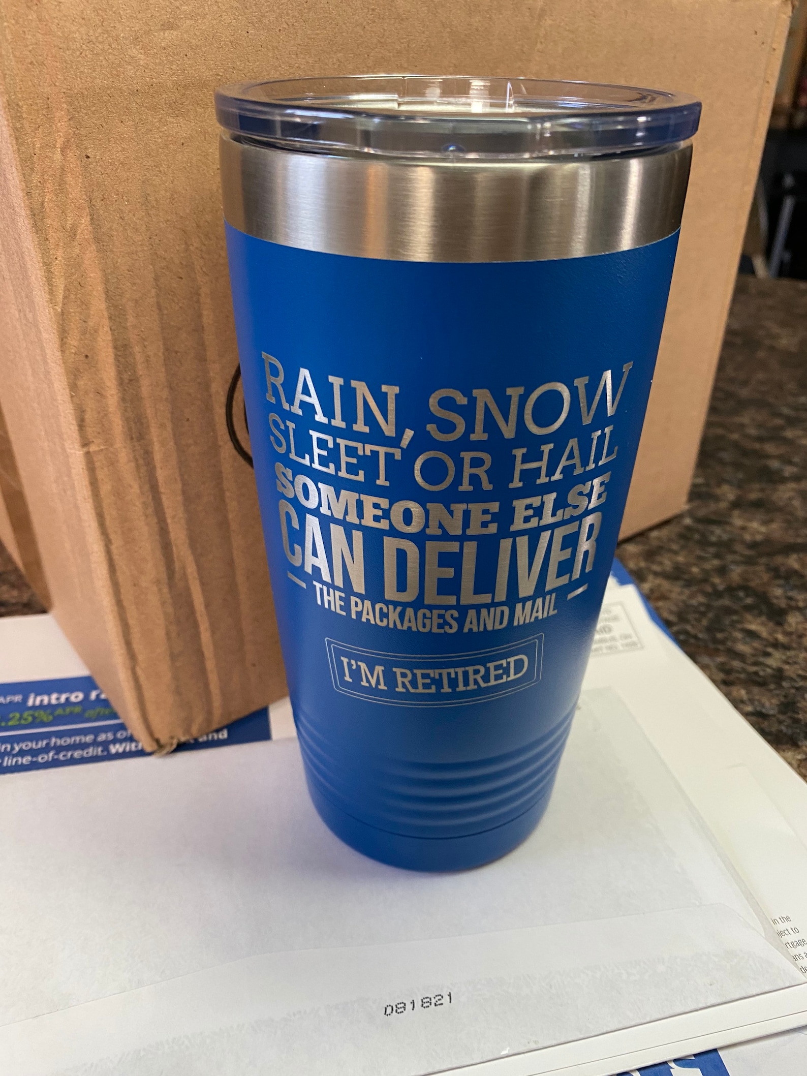 Postal Service Retirement Cup. Post Office Carrier Engraved Steel ...