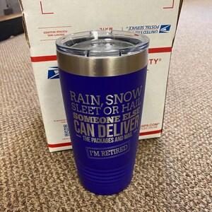 Postal Service Retirement Cup. Post Office Carrier Engraved Steel ...