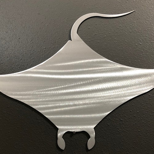 Manta Ray Metal Wall Art Decoration Skilwerx Ocean Nautical - Etsy