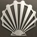 Scallop Shell Metal Wall Art Decoration Skilwerx 9x9 Ocean Nautical ...