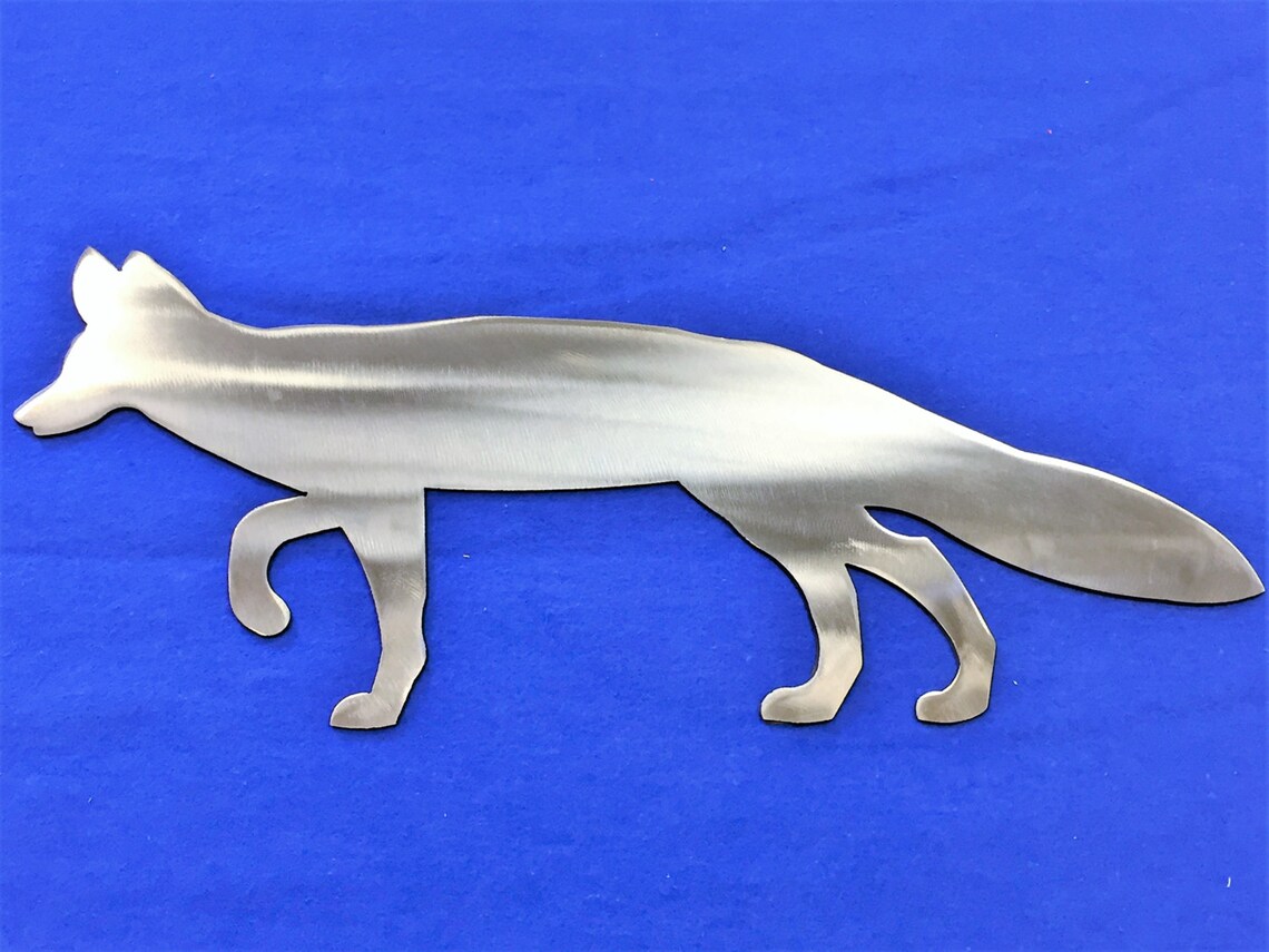 Fox Aluminum Metal Wall Art Decoration Skilwerx 14x6 Wild Life | Etsy