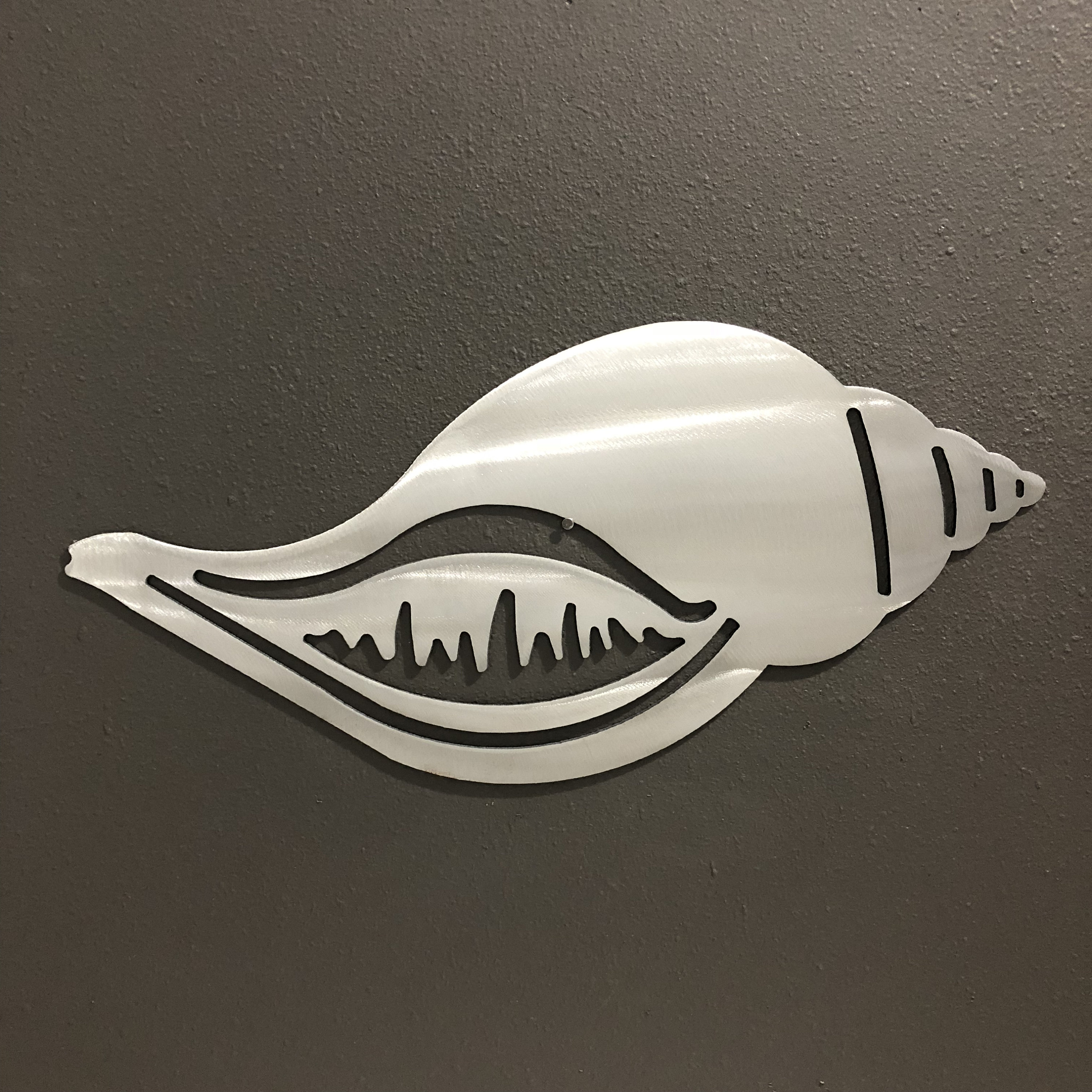 SEASHELL Aluminum Metal Wall Art Decoration Skilwerx 12x7 | Etsy