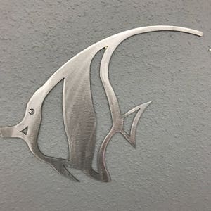 Angel Fish Aluminum Metal Wall Art Decoration Skilwerx 20 X 15 Ocean ...