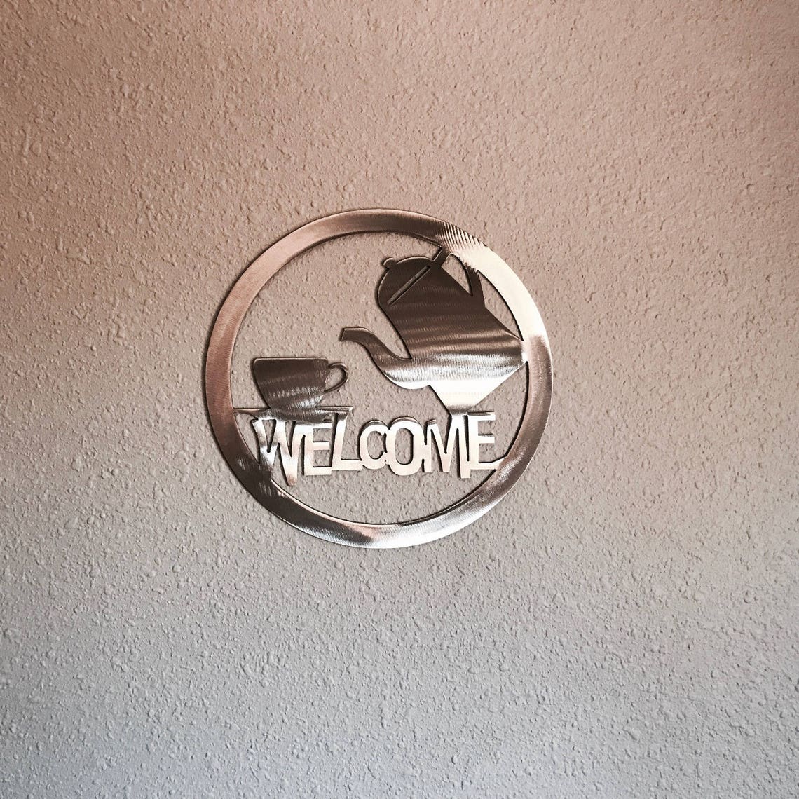 Coffee Welcome Sign Aluminum Metal Wall Art Decoration | Etsy