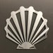 Scallop Shell Metal Wall Art Decoration Skilwerx 9x9 Ocean Nautical ...
