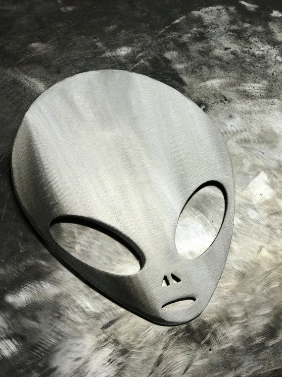 Alien Head Aluminum Metal Wall Art Decoration Skilwerx 9x6 | Etsy